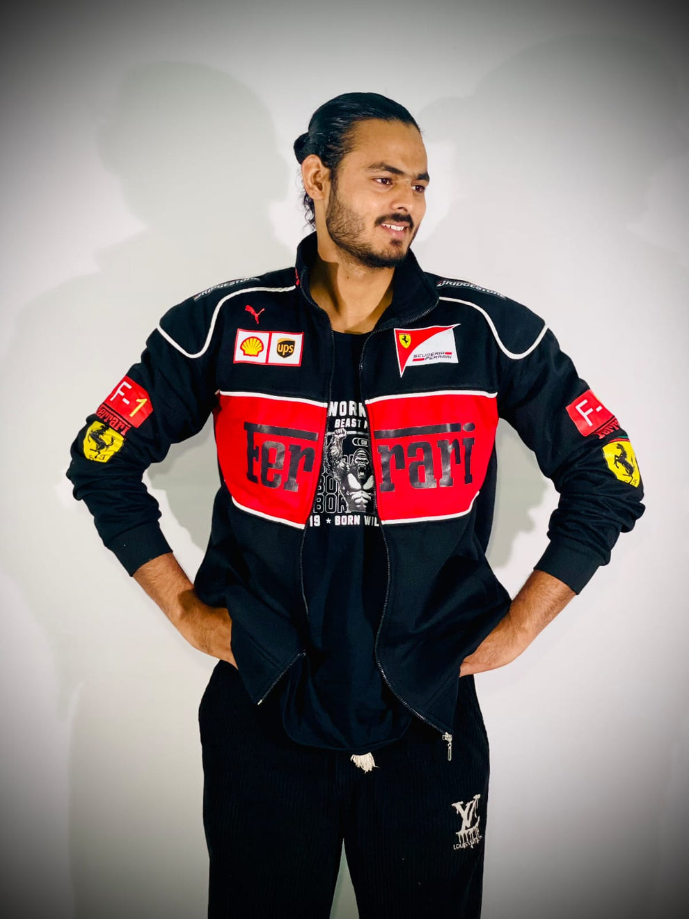 Racing Icon Black Ferrari F1 Vintage Jacket | Embrace the Spirit of the ...